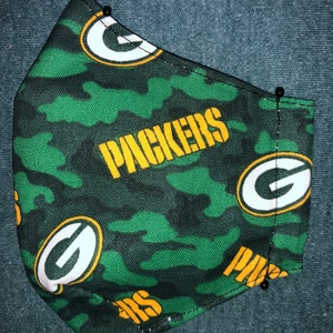 Green Bay Packers Cotton Face Mask - Etsy