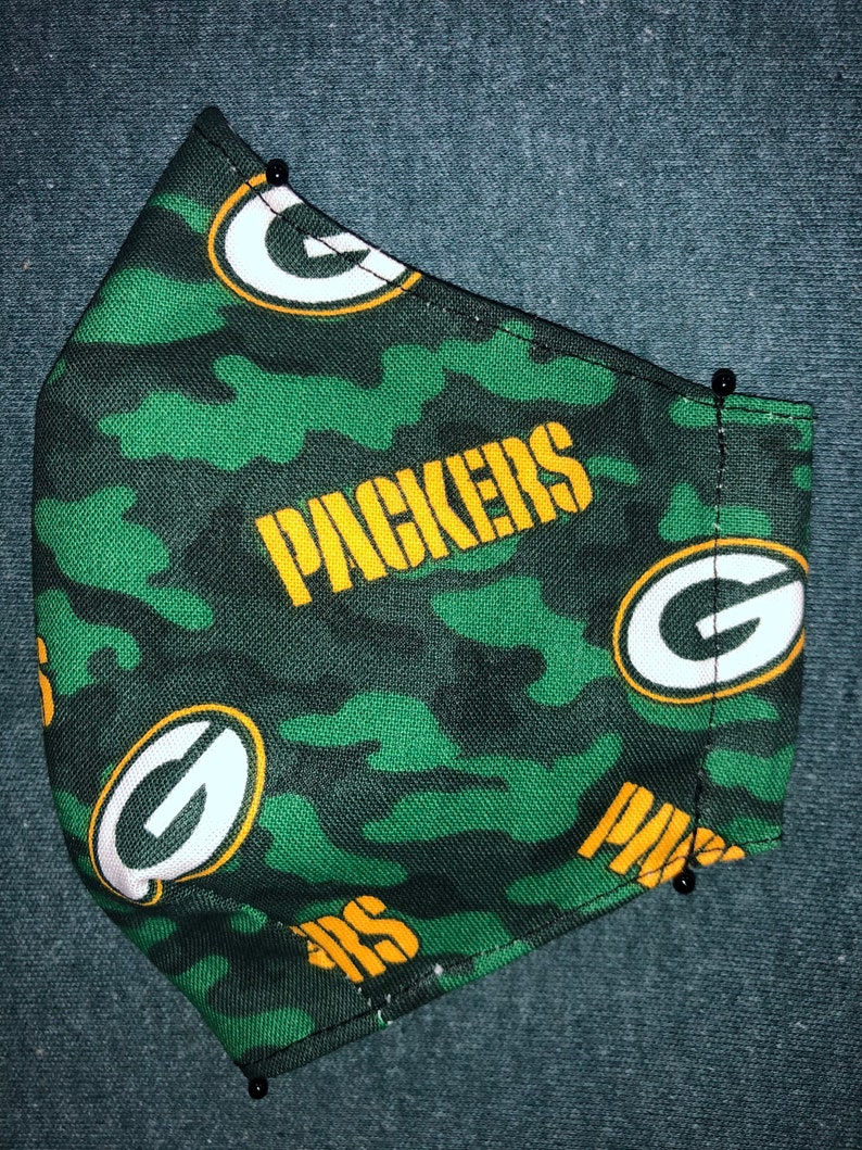 Green Bay Packers Cotton Face Mask | Etsy