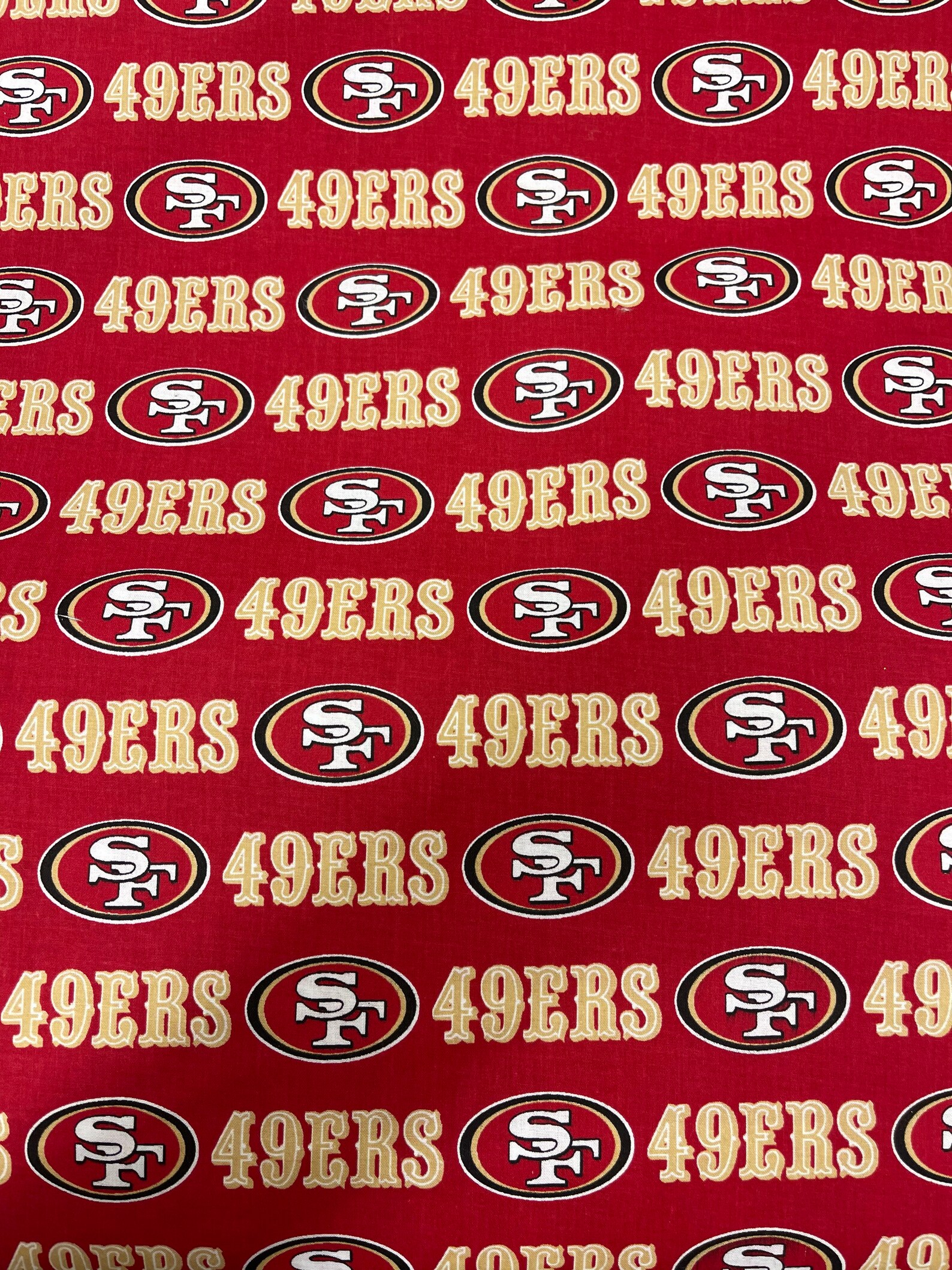 SF 49ers Cotton Print Fabric - Etsy
