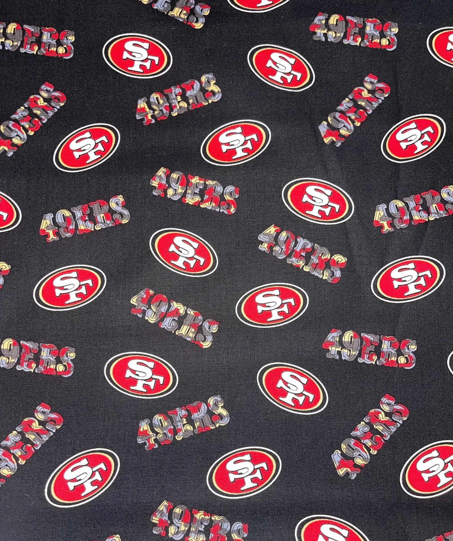 SF 49ers Cotton Print Fabric - Etsy