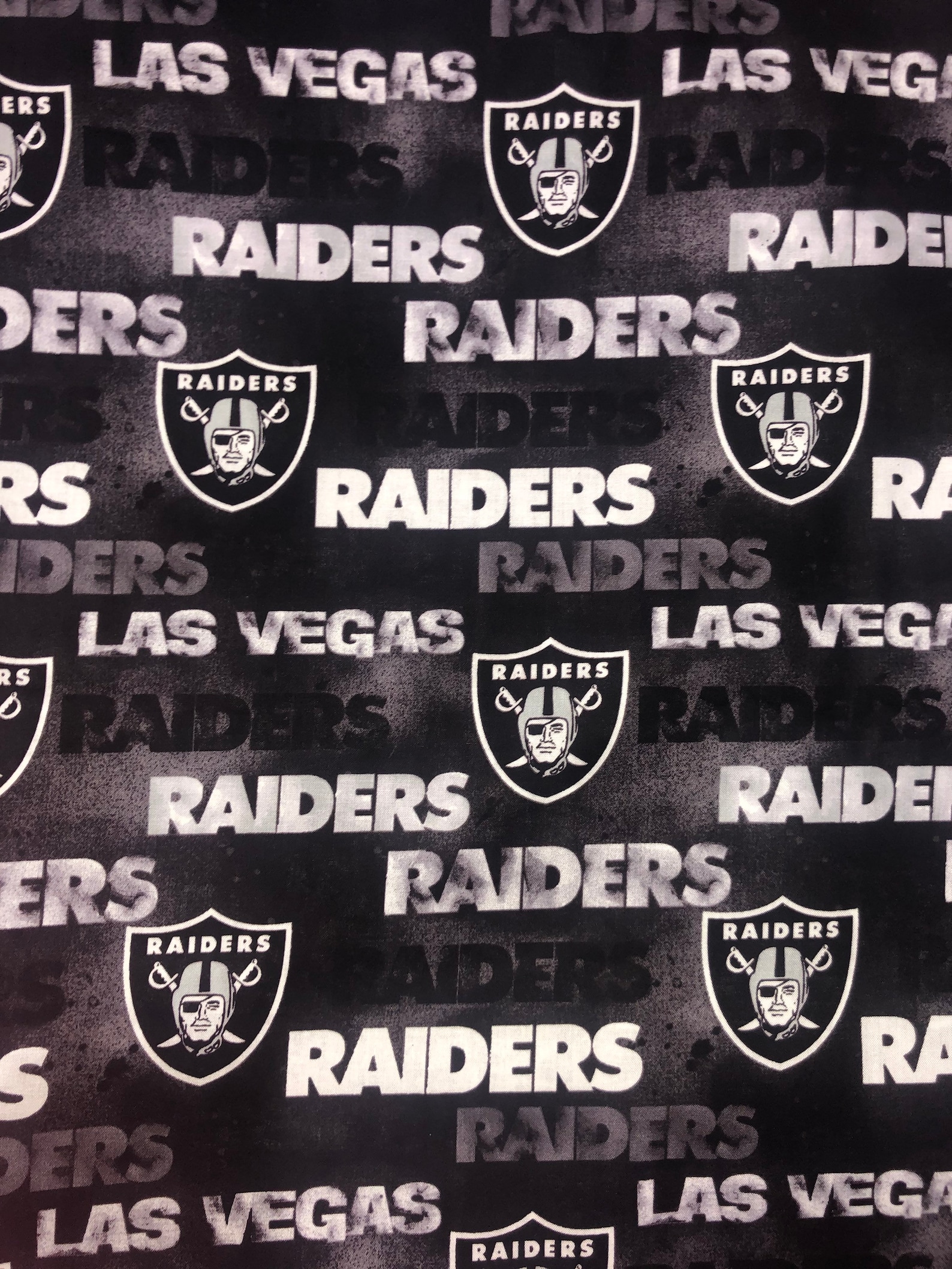 LV Raiders /silver&black Mini Print Cotton Fabric - Etsy
