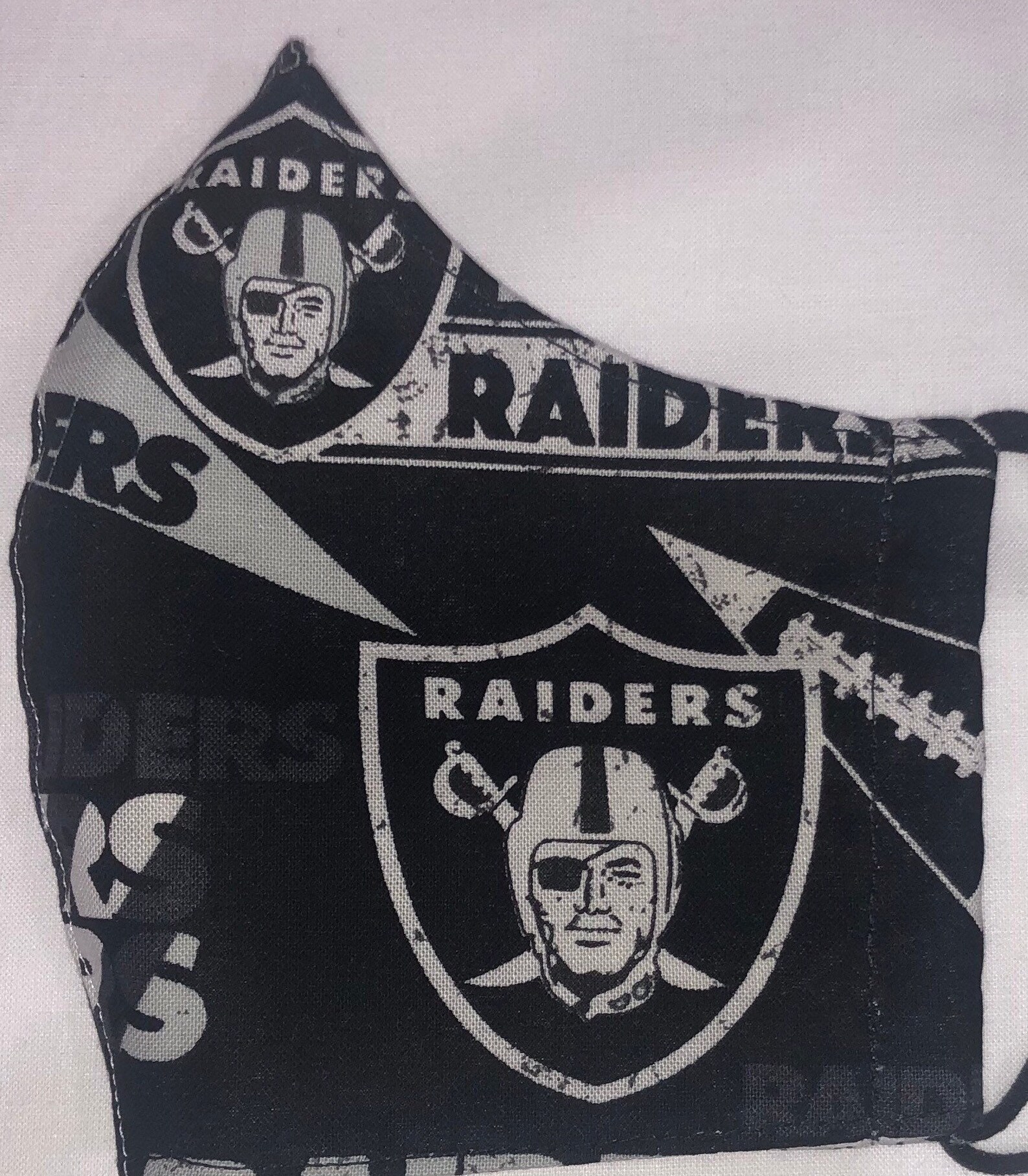 Raiders Face Mask 3 Layers Cotton With Filter Pocket and Adjustable ...
