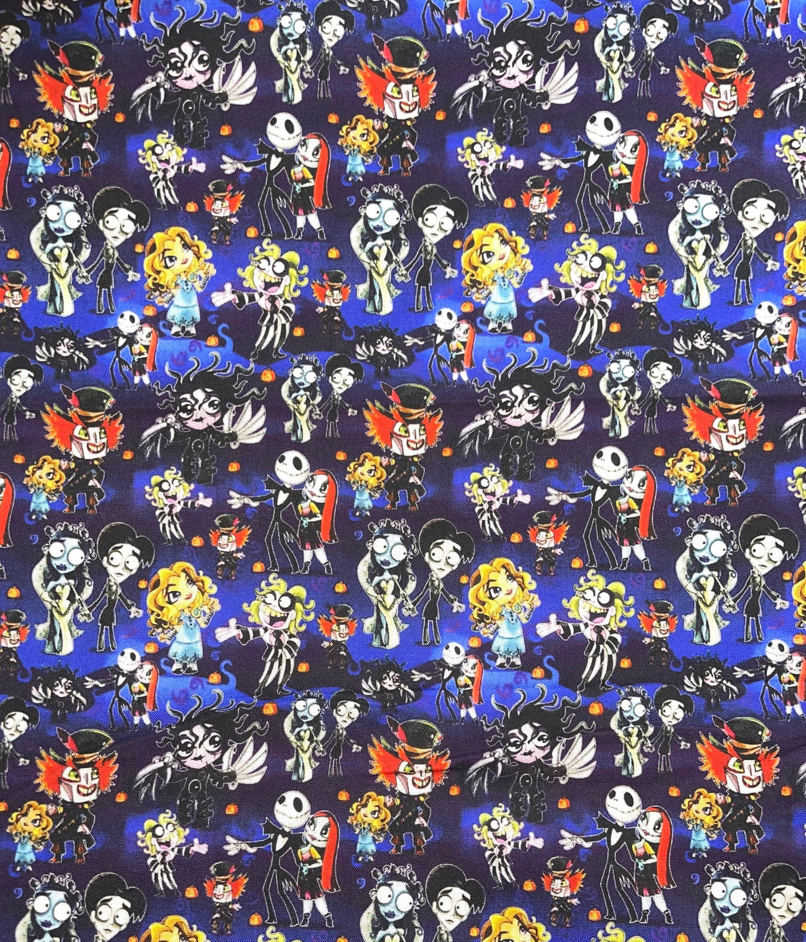 Nightmare Before Christmas Cotton Fabric - Etsy