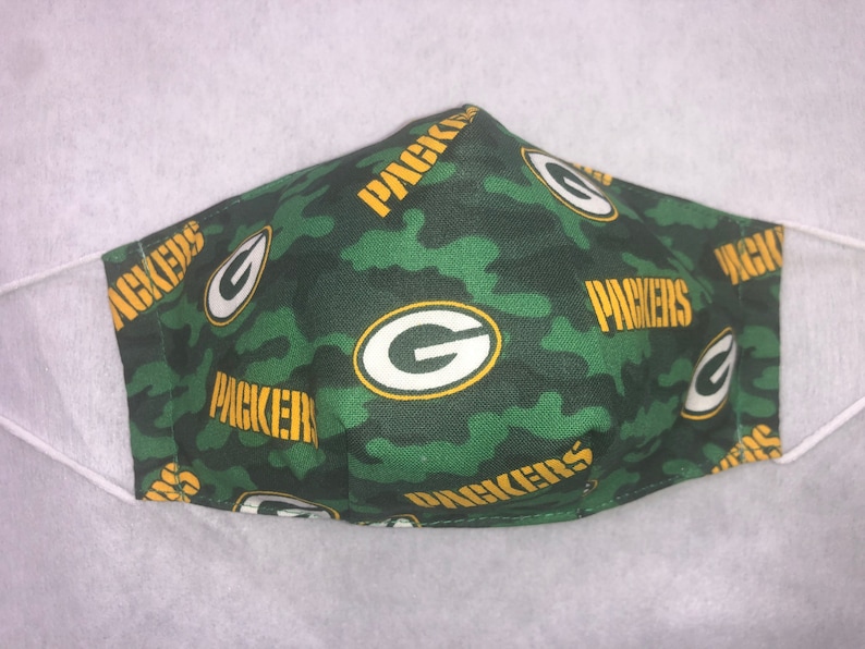 Green Bay Packers Cotton Face Mask - Etsy