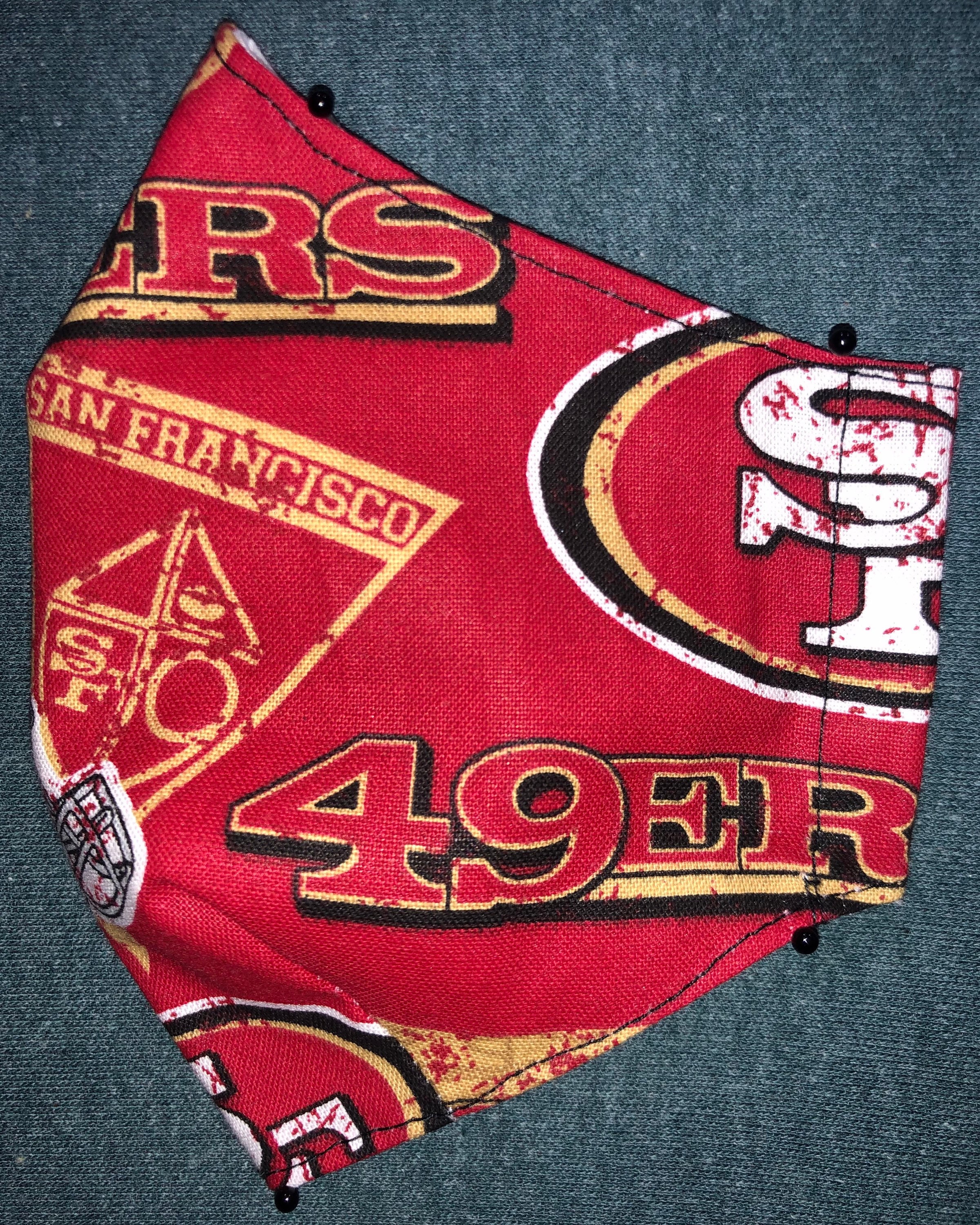 SF 49ers Cotton Facemask - Etsy