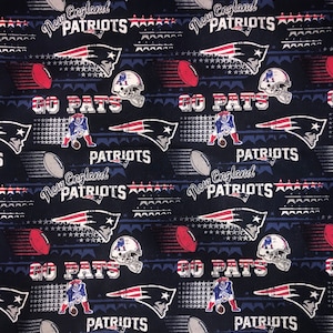 New England Patriots Cotton Fabric 44”-58” Width - Etsy