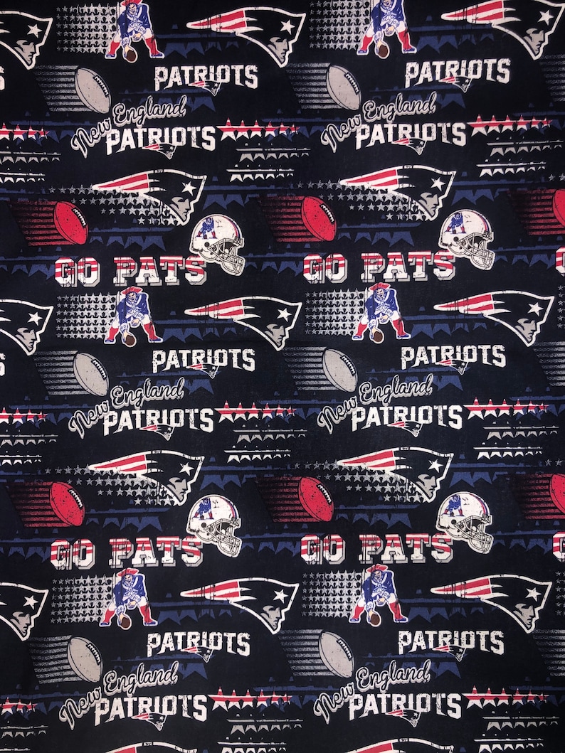 New England Patriots Cotton Fabric 44”-58” Width - Etsy