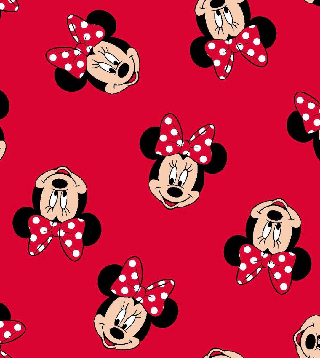 Minnie Mouse Toss Cotton Fabric - Etsy