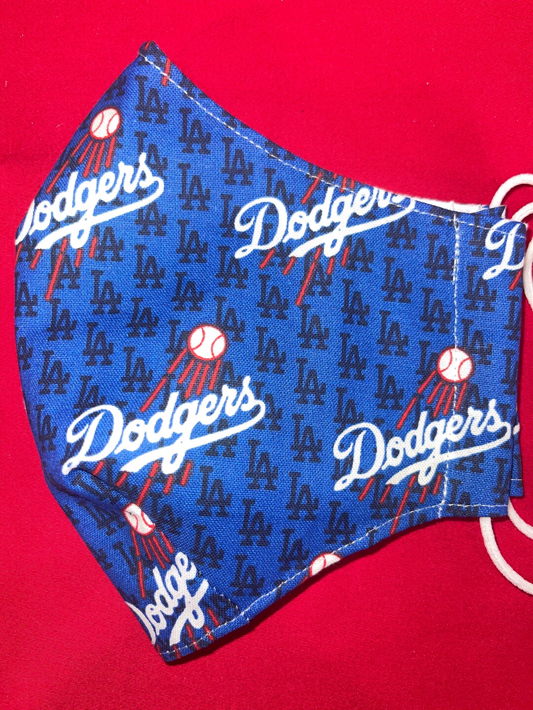 Dodgers Face Mask- 3layers Cotton With Filter Pocket and Adjustable ...