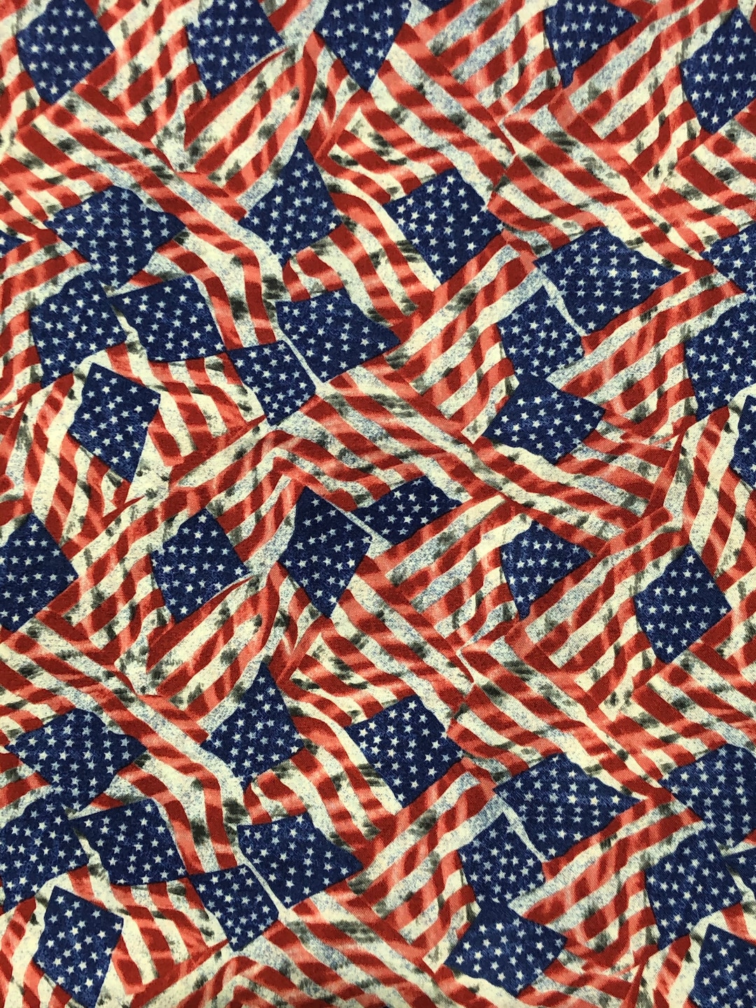 American Flag Cotton Fabric - Etsy