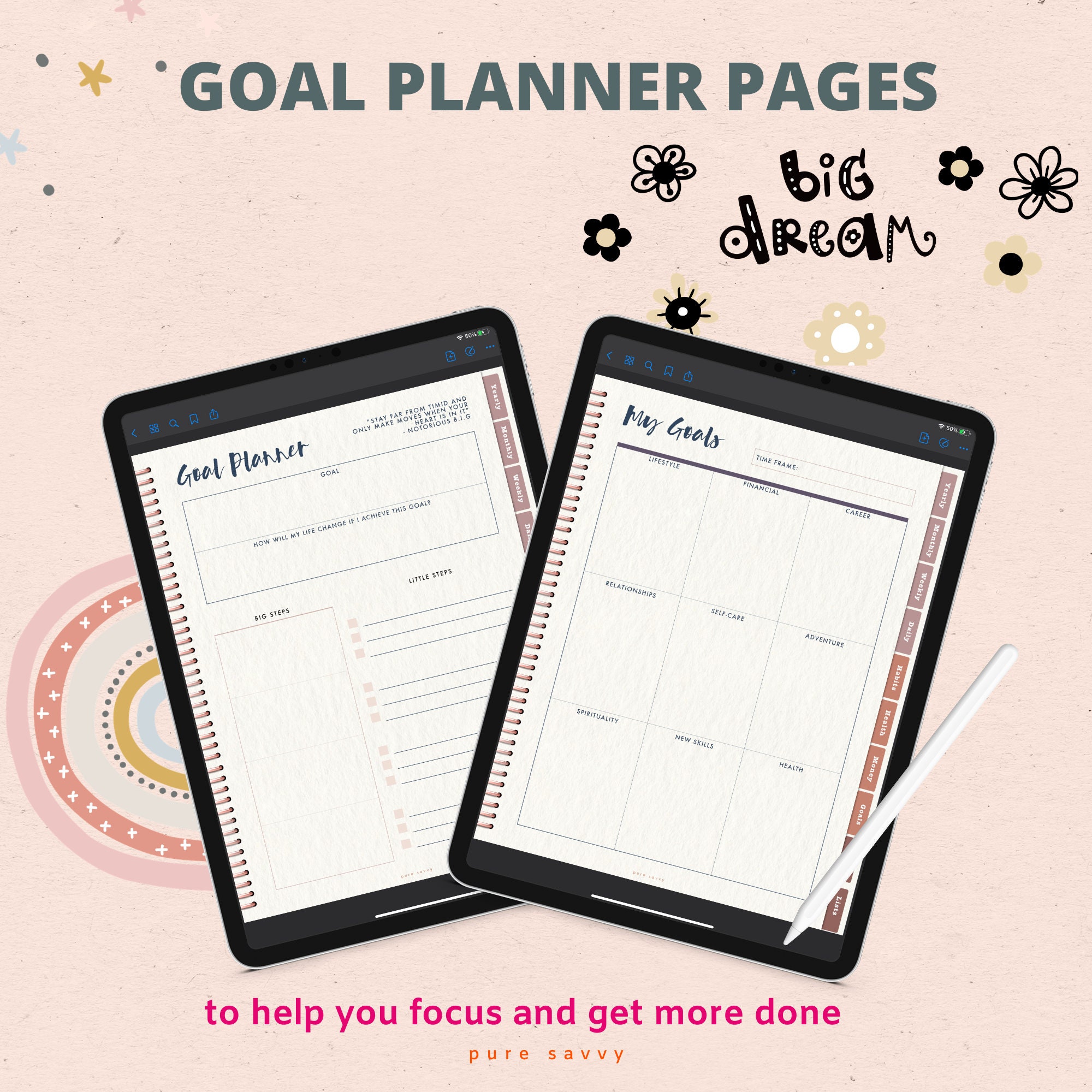 Tuscan Summer Themed Digital Life Planner for Goodnotes and Notability ...