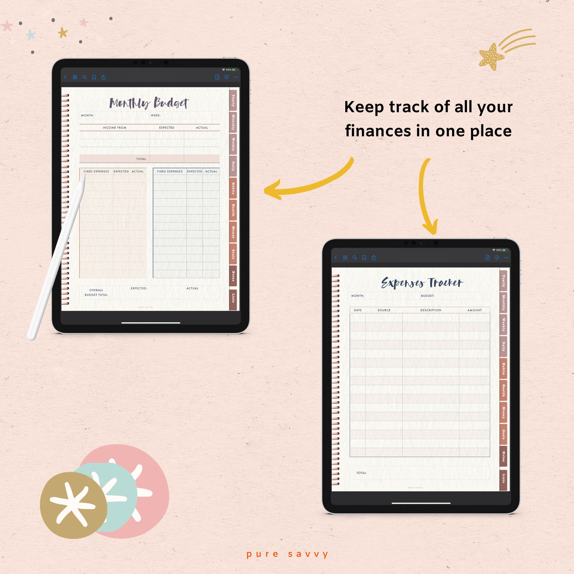 Tuscan Summer Themed Digital Life Planner for Goodnotes and Notability ...