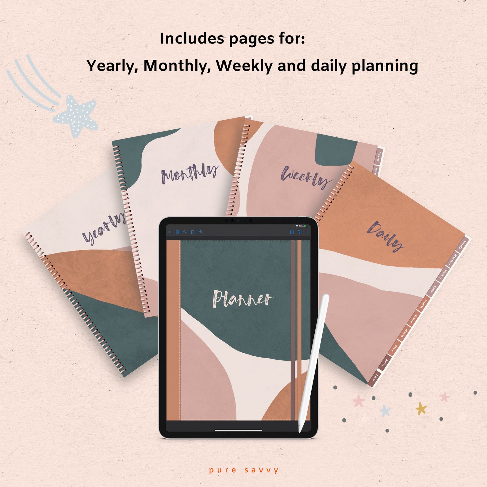 Tuscan Summer Themed Digital Life Planner for Goodnotes and Notability ...