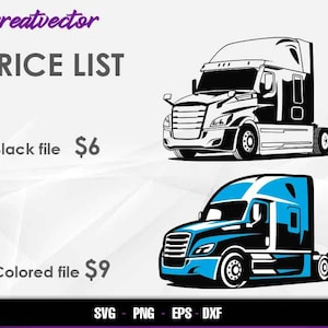 2021 Freightliner Cascadia SVG - EPS - PNG Vector File - Etsy