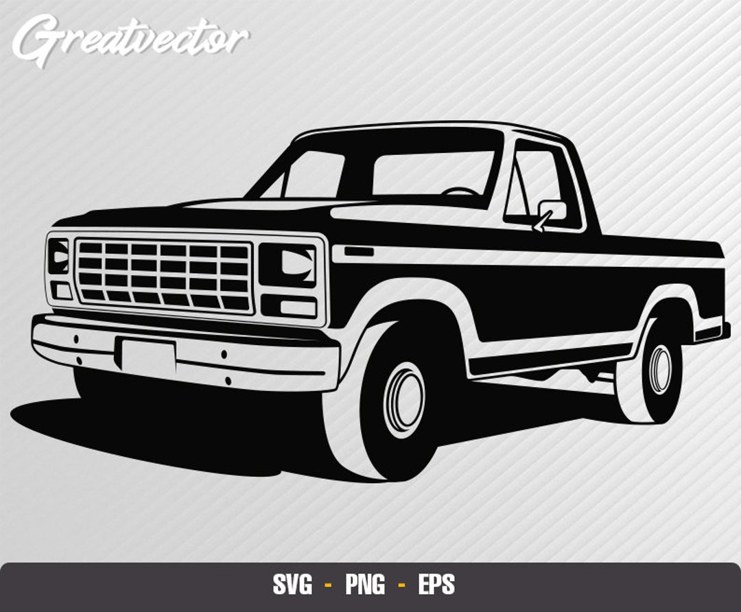 1980 Pickup Truck SUV - F 100 Vector - F150 Pickup - Car Vector - Car ...