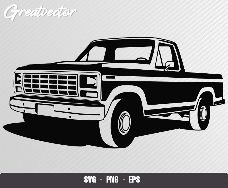 1980 Pickup Truck SUV F 100 Vector F150 Pickup Car - Etsy