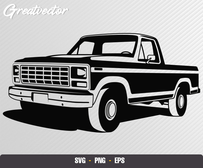 1980 Pickup Truck SUV F 100 Vector F150 Pickup Car - Etsy UK