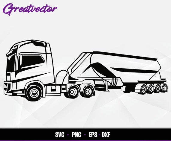 Aluminium Pneumatic Dry Bulk Tanker L EPS SVG PNG Dxf L - Etsy