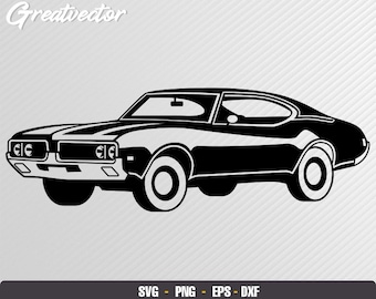 Oldsmobile 1969 cutlass svg - Etsy México