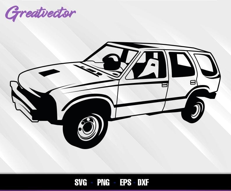 Blazer Derby Car Suv Svg Png DXF EPS | Demolition Derby Truck | Wrecked ...