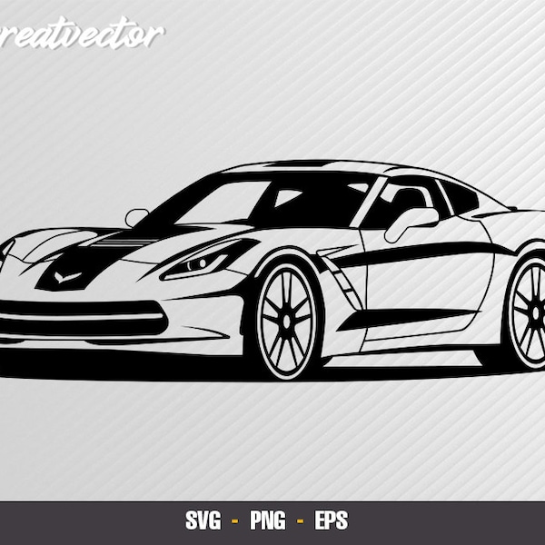 2021 Corvette C8 Convertible EPS SVG PNG Dxf Vector File - Etsy