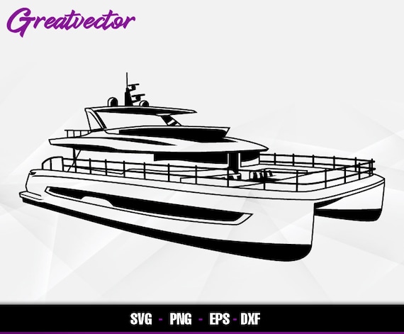 Power Catamaran L EPS SVG PNG Dxf L Vector Art - Etsy