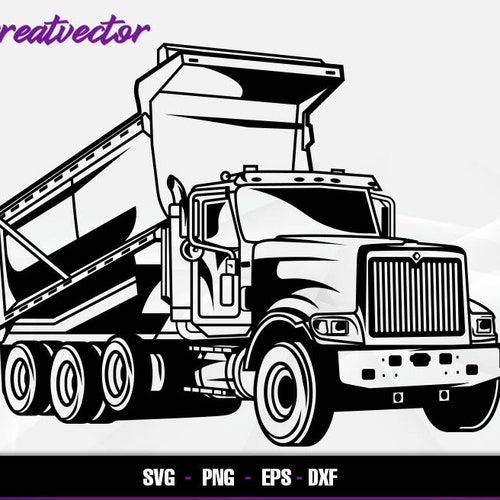 Semi Truck Dxf Svg Png Files Semi Truck Wall Art - Etsy Singapore