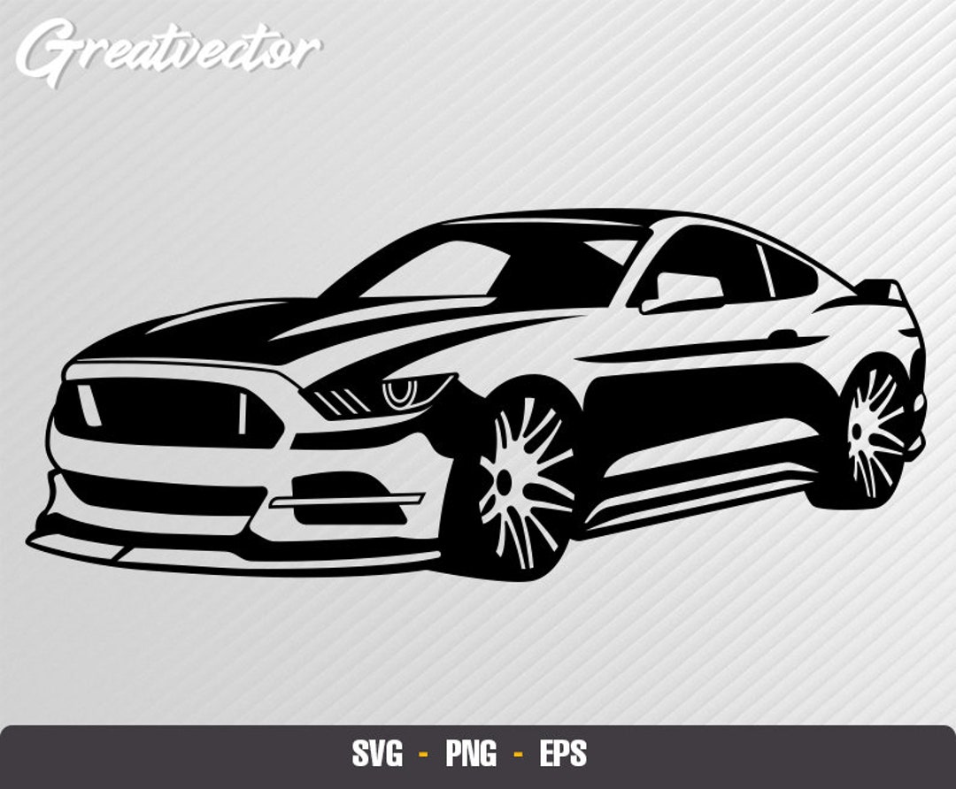 Mustang Gt 2015 - EPS - SVG - PNG - Vector Art - Etsy