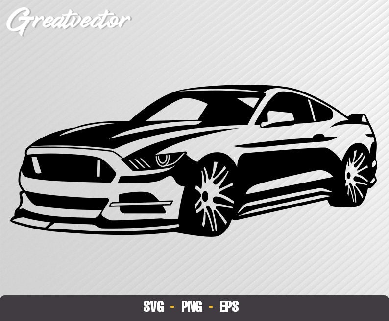Mustang Gt 2015 EPS SVG PNG Vector Art - Etsy