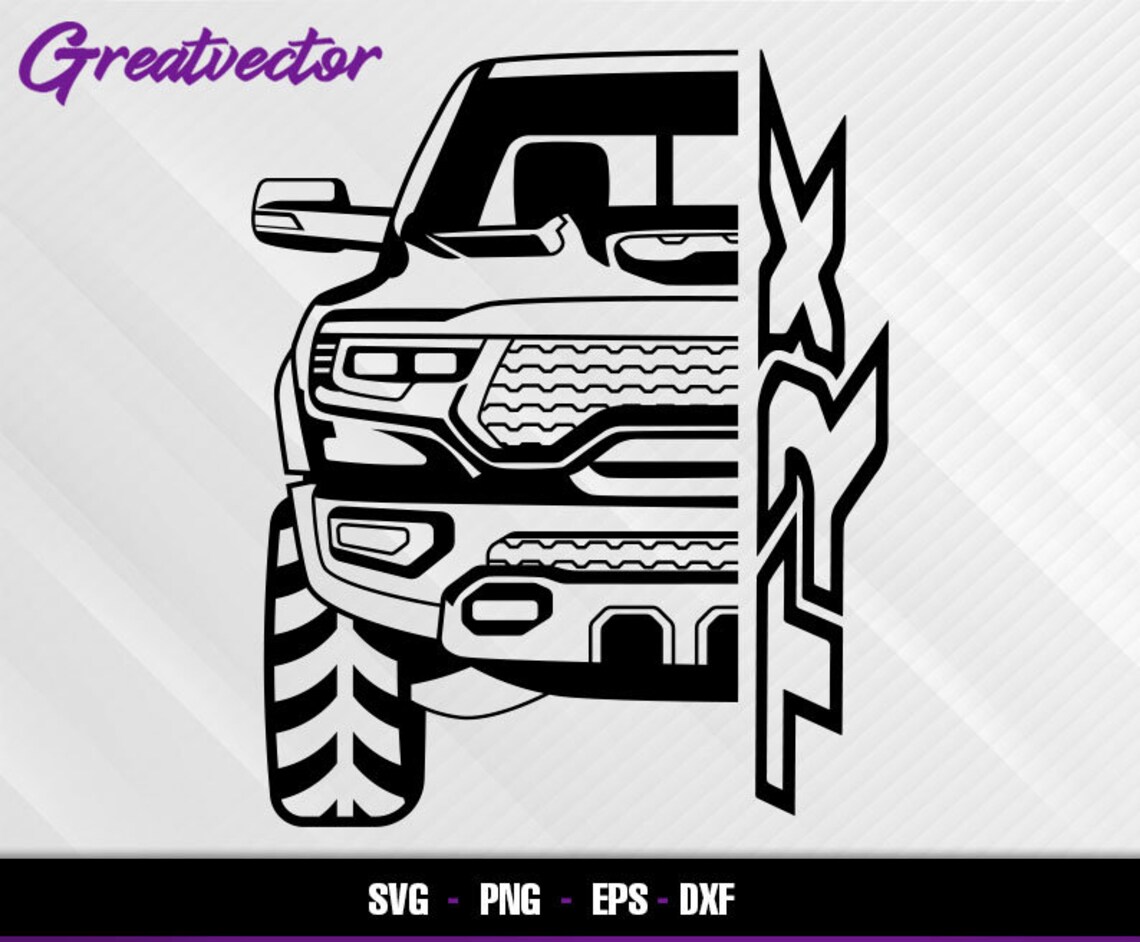 Ram 1500 Trx L EPS SVG PNG Dxf L Vector Art - Etsy