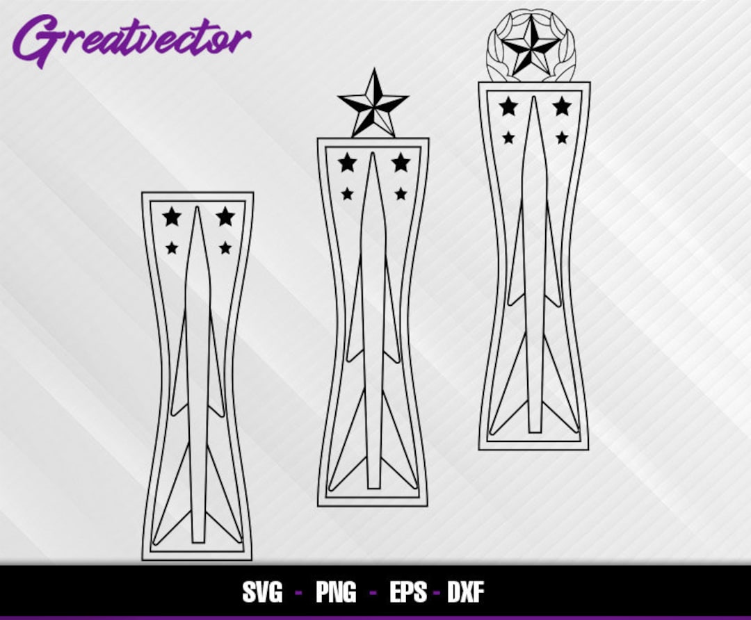 Air Force Missile Badge L EPS - SVG - PNG - Dxf L Vector Art - Etsy