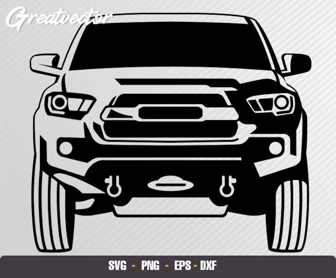 Tacoma Front view l EPS SVG PNG Dxf l Vector Art - Etsy México