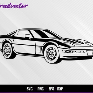 Corvette C4 L EPS - SVG - PNG - Dxf L Vector Art - Etsy