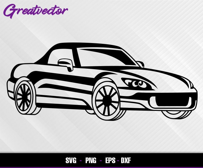 Honda S2000 EPS SVG PNG Dxf Vector Kunst Cricut | Etsy België