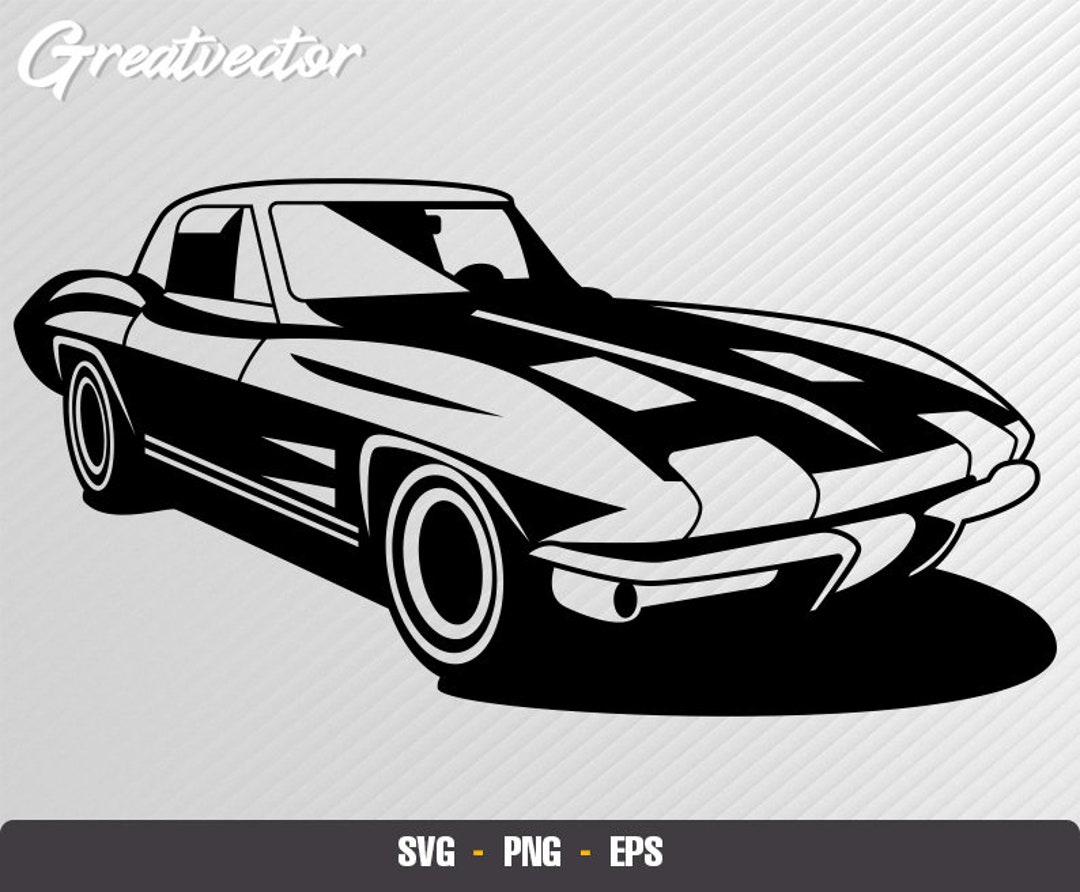 Corvette C2 1963 - EPS - SVG - PNG - Vector File - Etsy