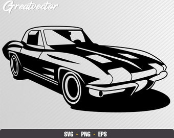 Corvette C1 1962 EPS SVG PNG Vector File | Etsy