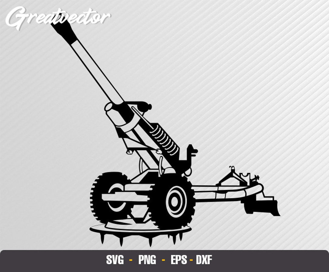 Field Artillery Artillery M119a1 Howitzer L EPS - SVG - PNG - Dxf L ...