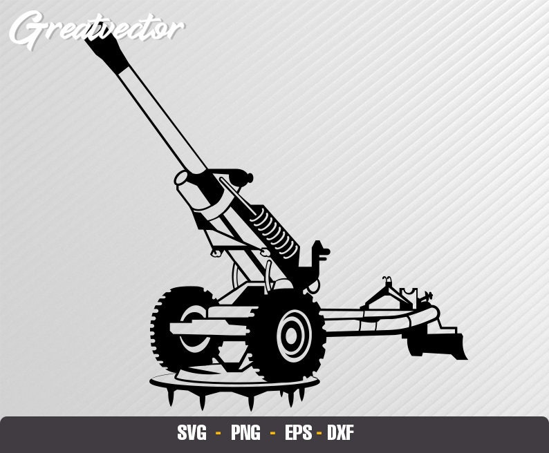 Field Artillery Artillery M119a1 Howitzer L EPS - SVG - PNG - Dxf L ...
