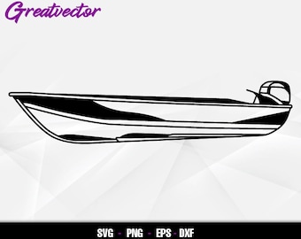 Jon Boat Svg - Etsy
