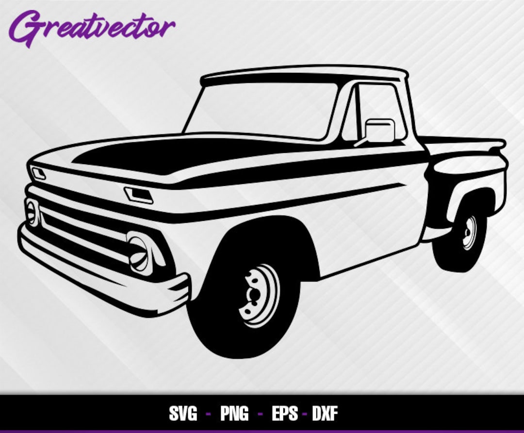 1965 - 1966 C10 Pickup L EPS - SVG - PNG - Dxf L Vector Art - Etsy