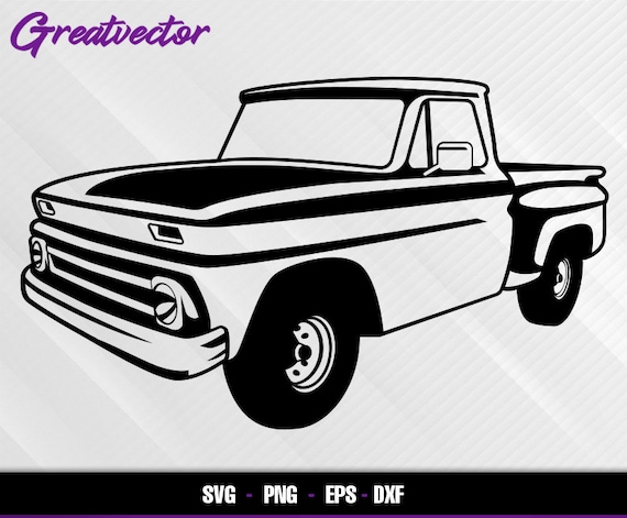 1965 1966 C10 pickup l EPS SVG PNG Dxf l Vector Art | Etsy México
