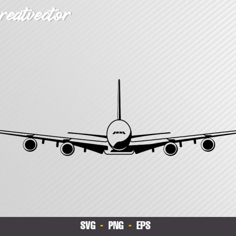 Front of Airplane Svg - Etsy