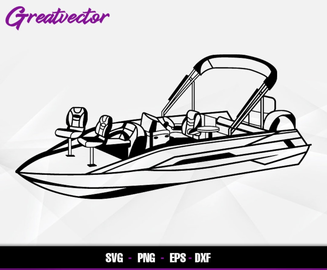 Deck Boat L EPS - SVG - PNG - Dxf L Vector Art - Etsy