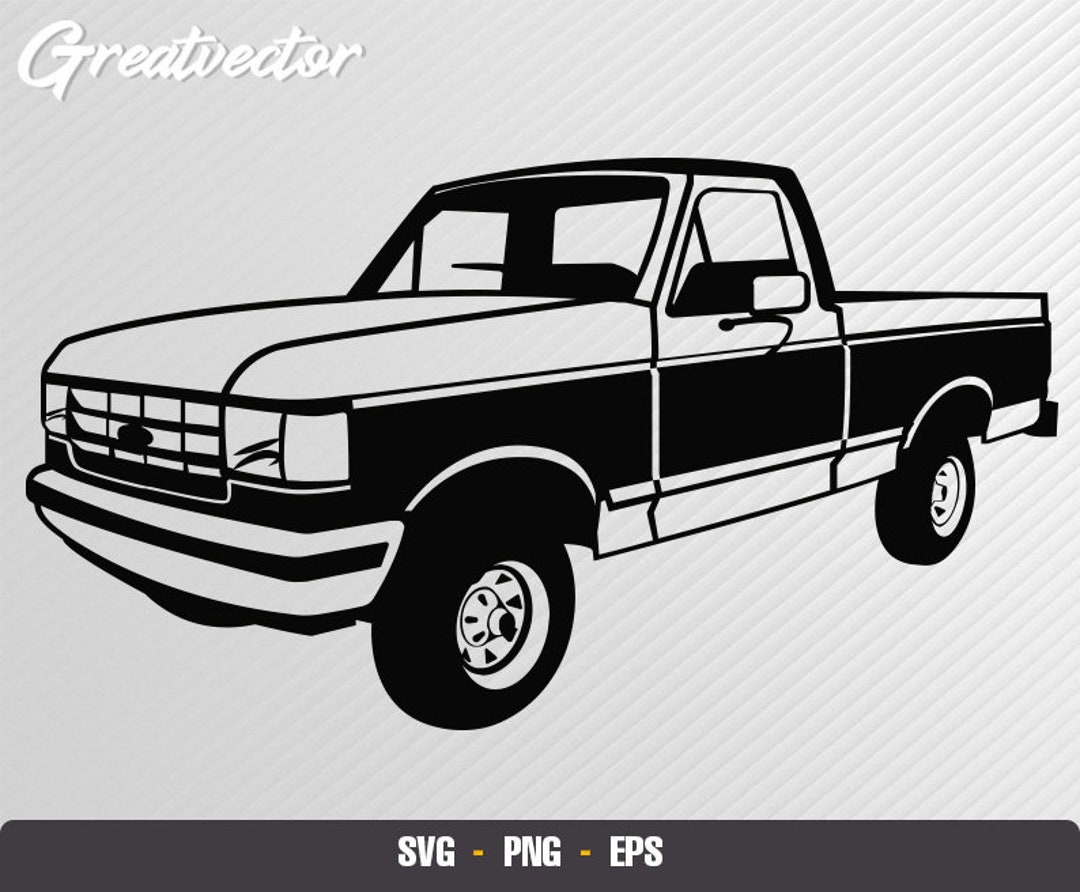 1987 Pickup Xlt Lariat Truck - F 150 Vector - F150 Pickup - Car Vector ...