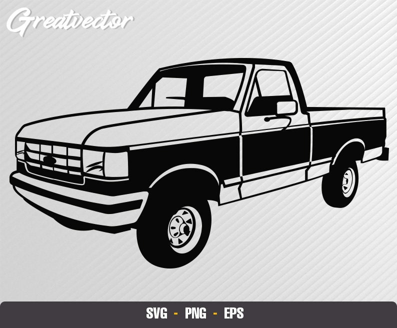 1987 Pickup Xlt Lariat Truck F 150 Vector F150 Pickup - Etsy Canada