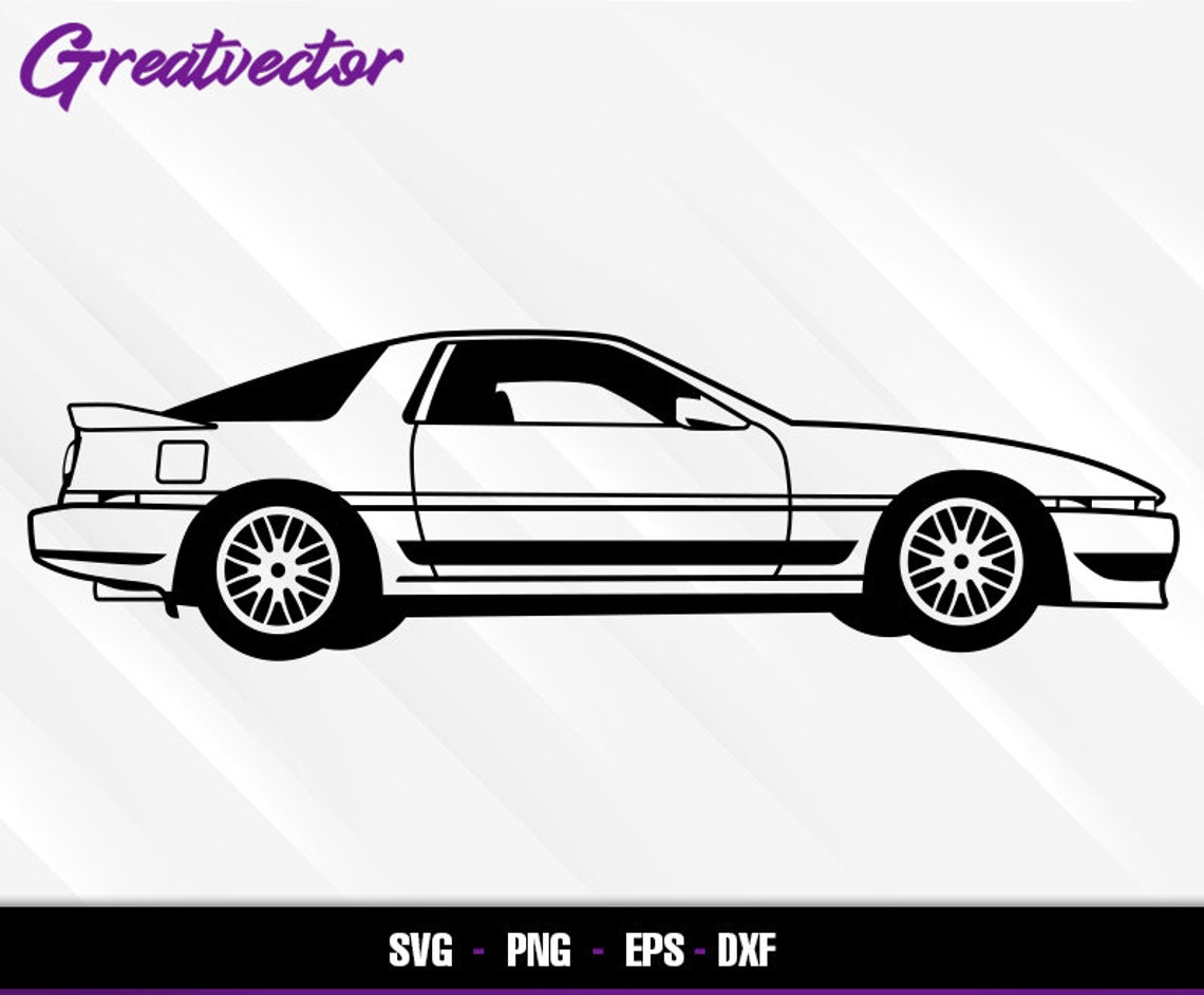 Supra Mk3 Side View L EPS - SVG - PNG - Dxf L Vector Art - Etsy Canada