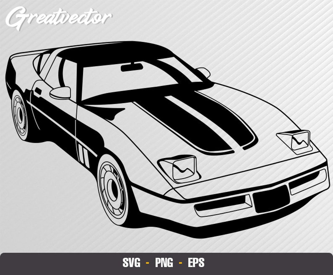C4 Corvette Hood Stripes 1984-1996 - EPS - SVG - PNG - Vector File - Etsy