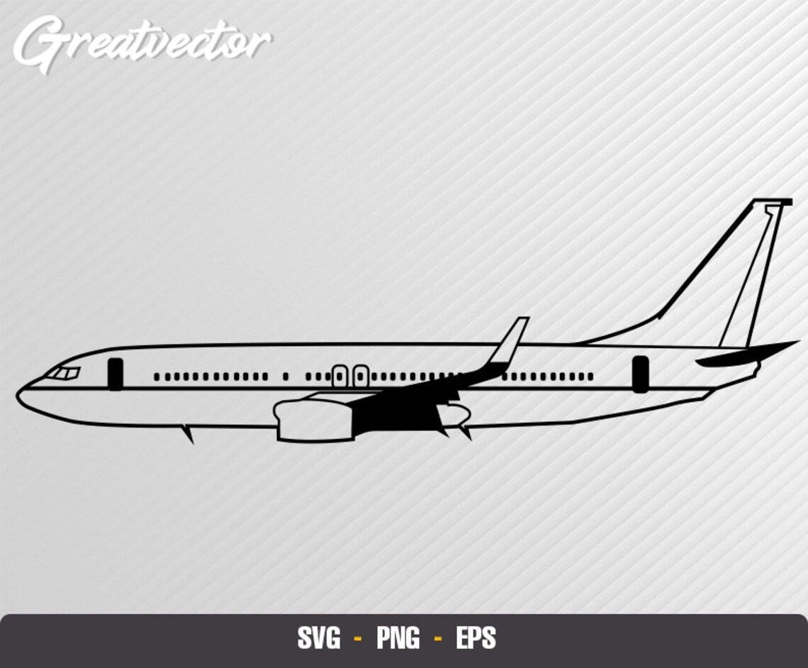 737 700 Side View EPS SVG PNG - Etsy