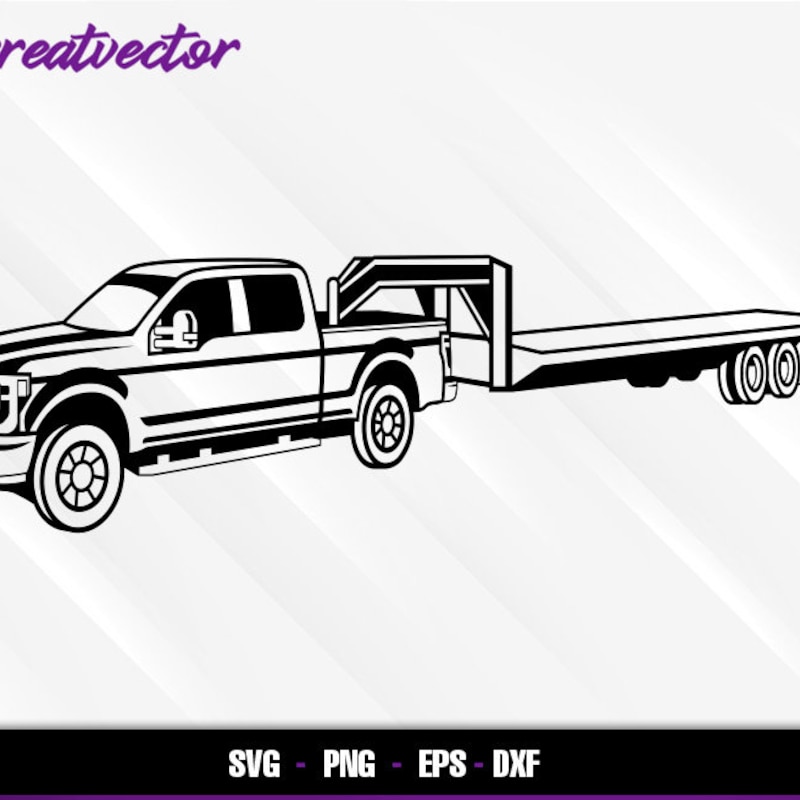 Hotshot Truck and Trailer - Etsy