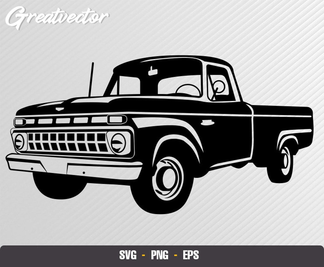 1965 Pickup Truck SUV - F 100 Vector - F150 Pickup - Car Vector - Car ...